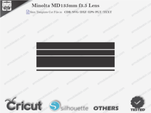 Minolta MD 135mm f3.5 Lens Skin Template Vector - ARMOBILESKIN