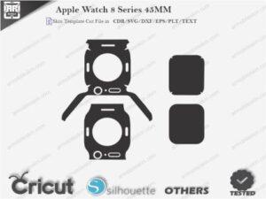 Apple Watch 8 Series 45MM Skin Template Vector - ARMOBILESKIN